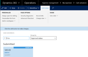 Using Cash Advance functionality