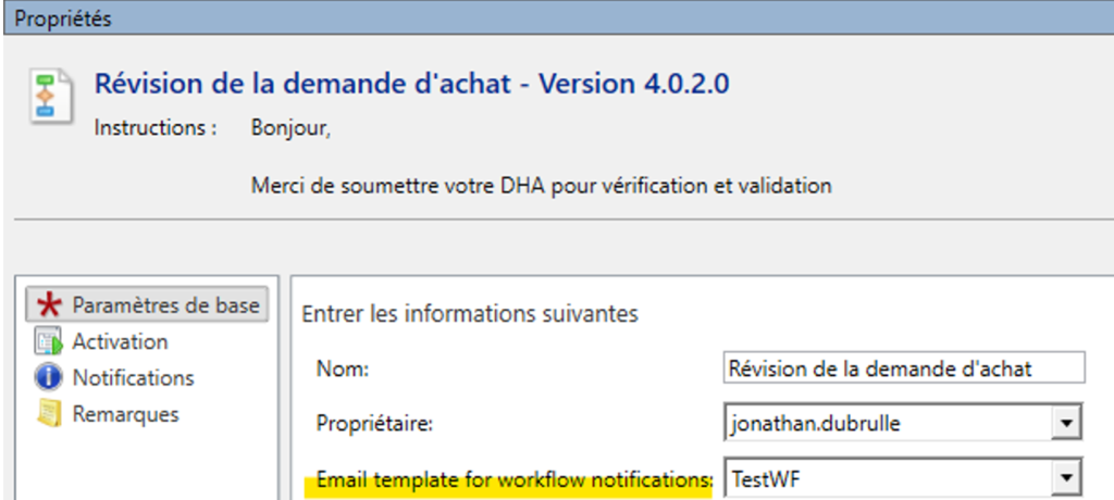 How to setup email notifications on standard workflows - D365Tour