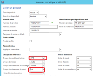 Les codes disposition de lot