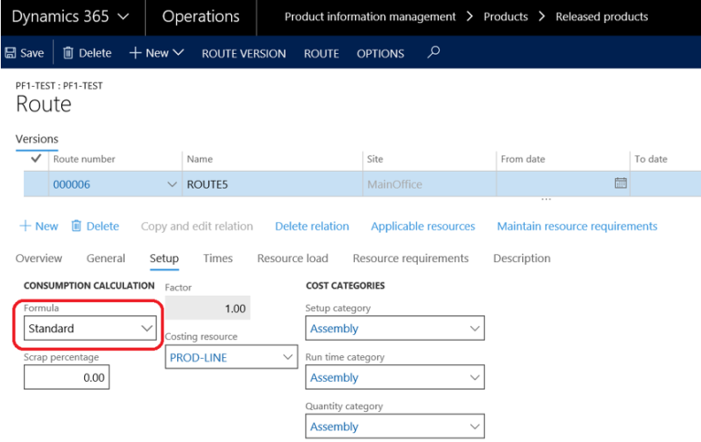 Finite capacity manufacturing functionalities Finite capacity manufacturing functionalities