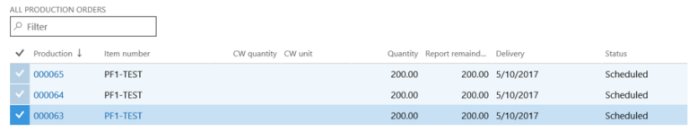 Finite capacity manufacturing functionalities