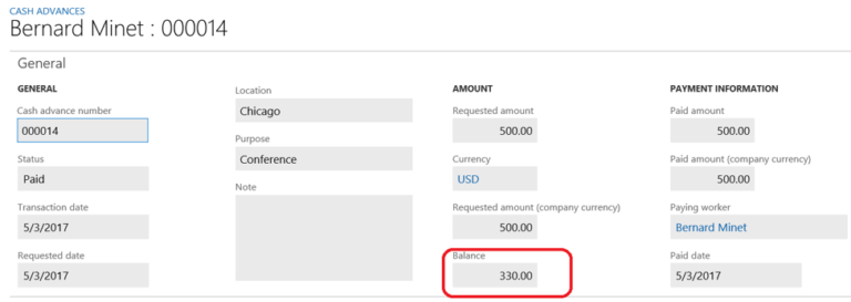 Using Cash Advance functionality