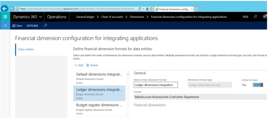 Data management - financial dimensions’ import