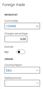 Trading of goods declaration (intrastat) in D365FO - D365Tour