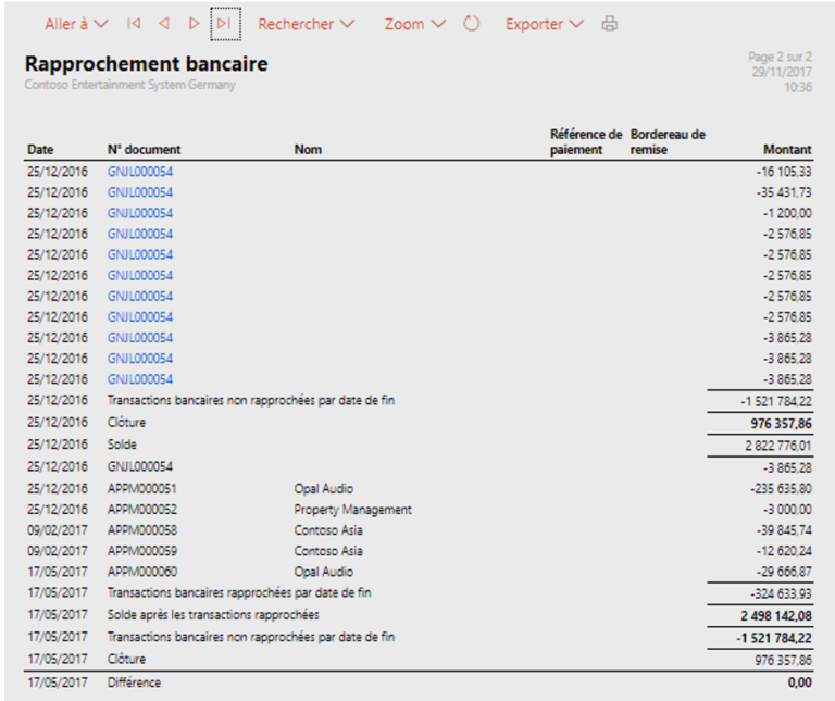 Rapprochement bancaire avec D365FO - D365Tour