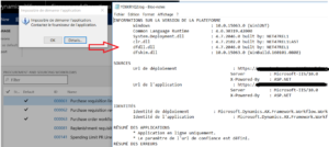 Issue on workflow : Cannot start application - application cannot be started - D365Tour