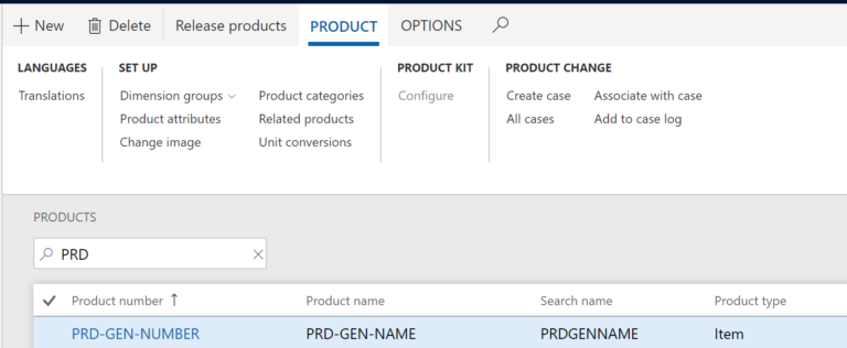Displaying both item and product numbers on forms - D365Tour