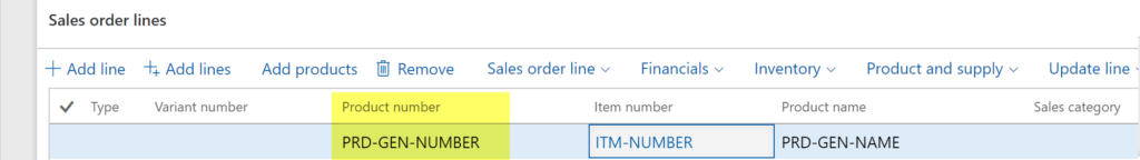Displaying both item and product numbers on forms - D365Tour