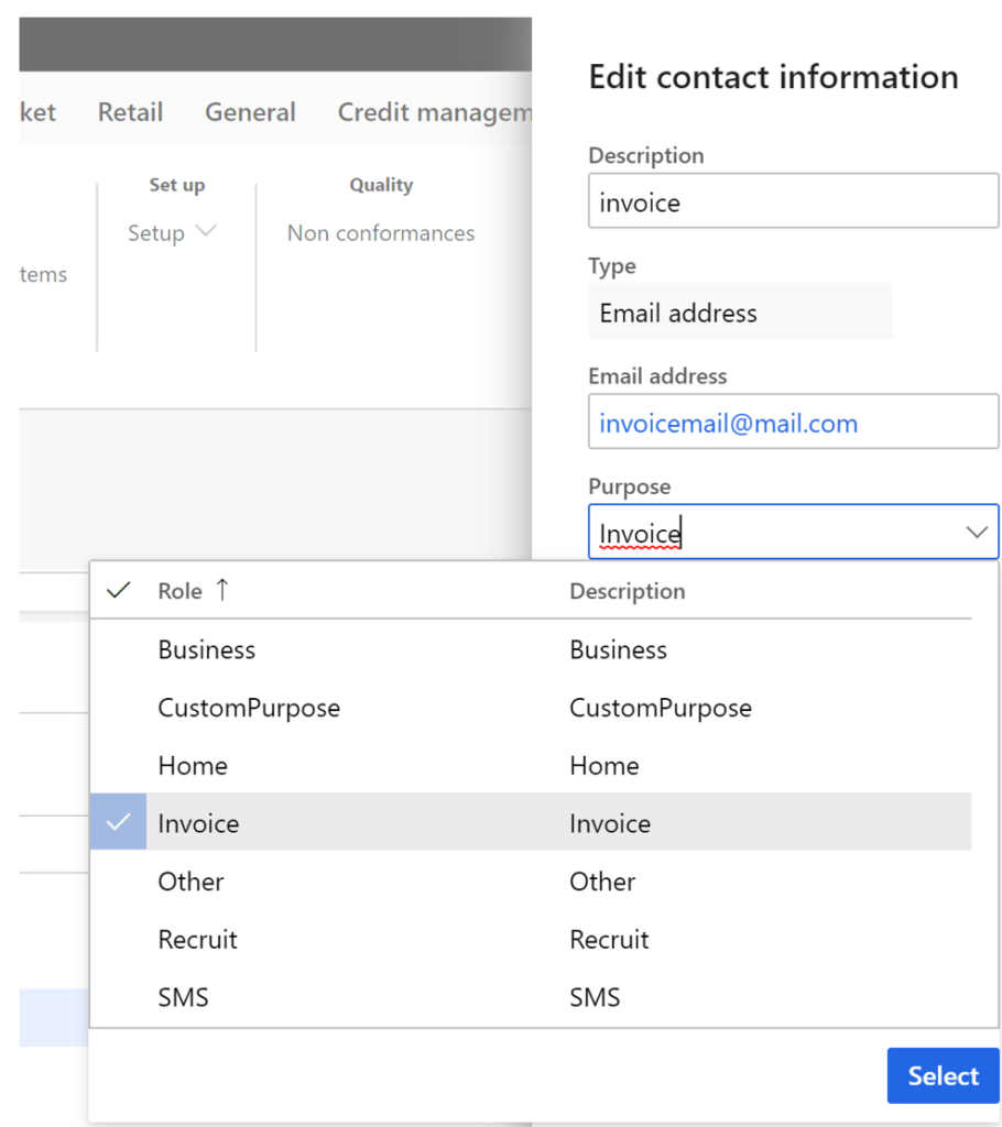 Document print management and email option - D365Tour