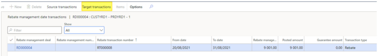 Rebate management overview - D365Tour