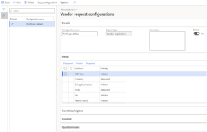Vendor identification process and collaborative access - D365Tour