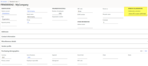 Vendor identification process and collaborative access - D365Tour