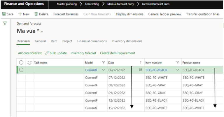 Sequencing planned production order within Master planning - D365Tour