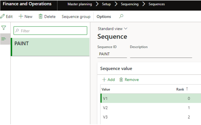 Sequencing planned production order within Master planning - D365Tour