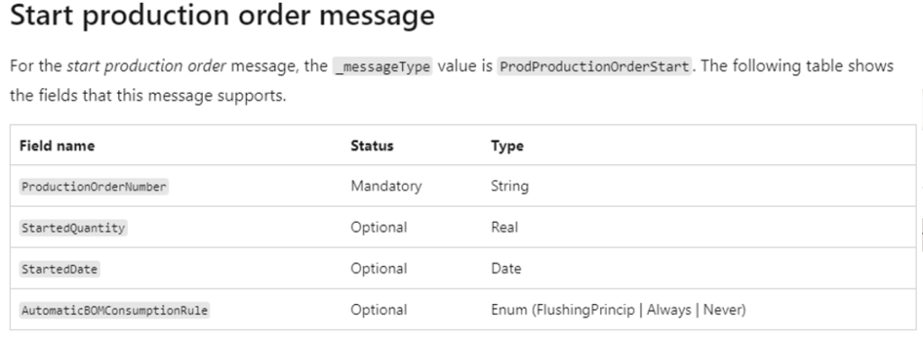 Manufactured Execution System Integration feature - D365Tour