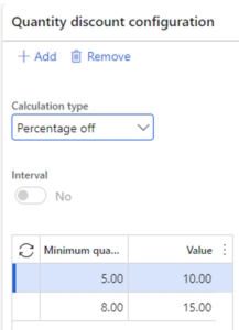 Pricing management : applying discounts (Simple discount, Quantity ...