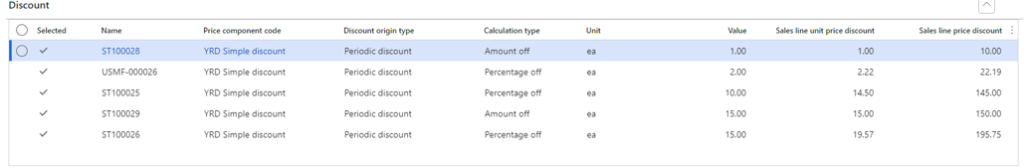 Pricing management : applying Discounts (Threshold discount, Free item ...