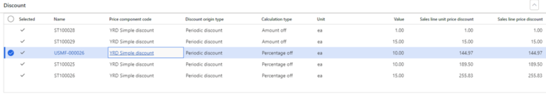 Pricing management : applying Discounts (Threshold discount, Free item ...