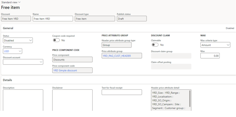 Pricing management : applying Discounts (Threshold discount, Free item ...