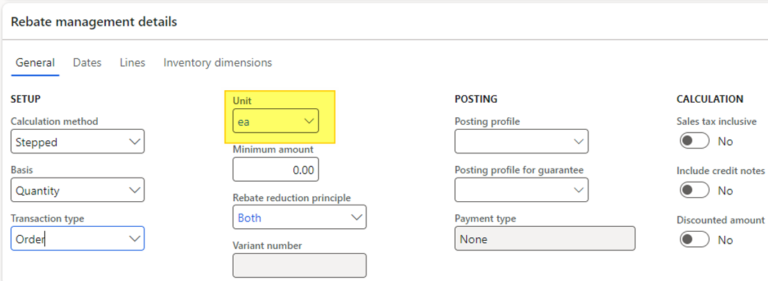 Pricing management : rebates - D365Tour