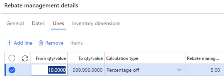 Pricing management : rebates - D365Tour