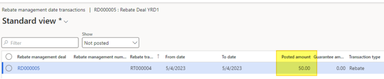 Pricing management : rebates - D365Tour