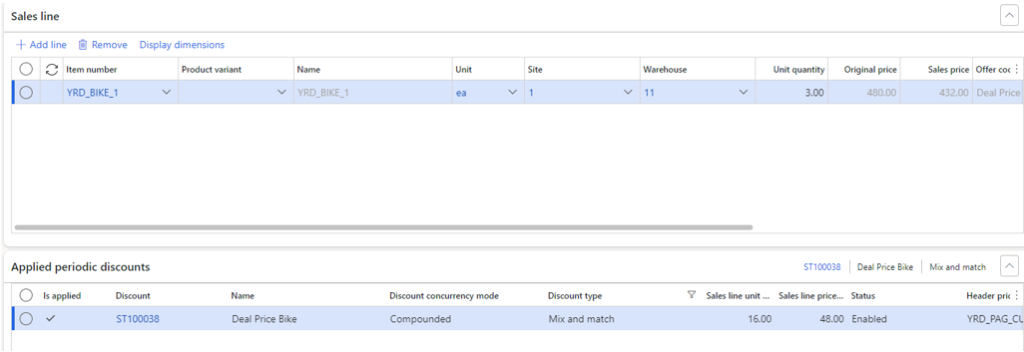 Pricing management : applying Discounts (Mix and match discount, Coupon ...