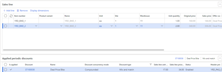Pricing management : applying Discounts (Mix and match discount, Coupon ...