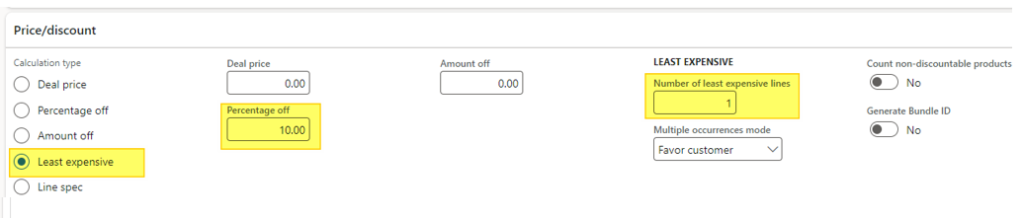 Pricing management : applying Discounts (Mix and match discount, Coupon ...